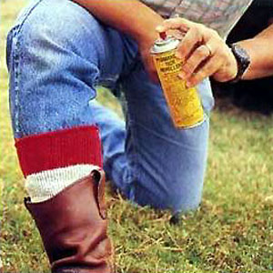 Can I apply DEET under my clothes?